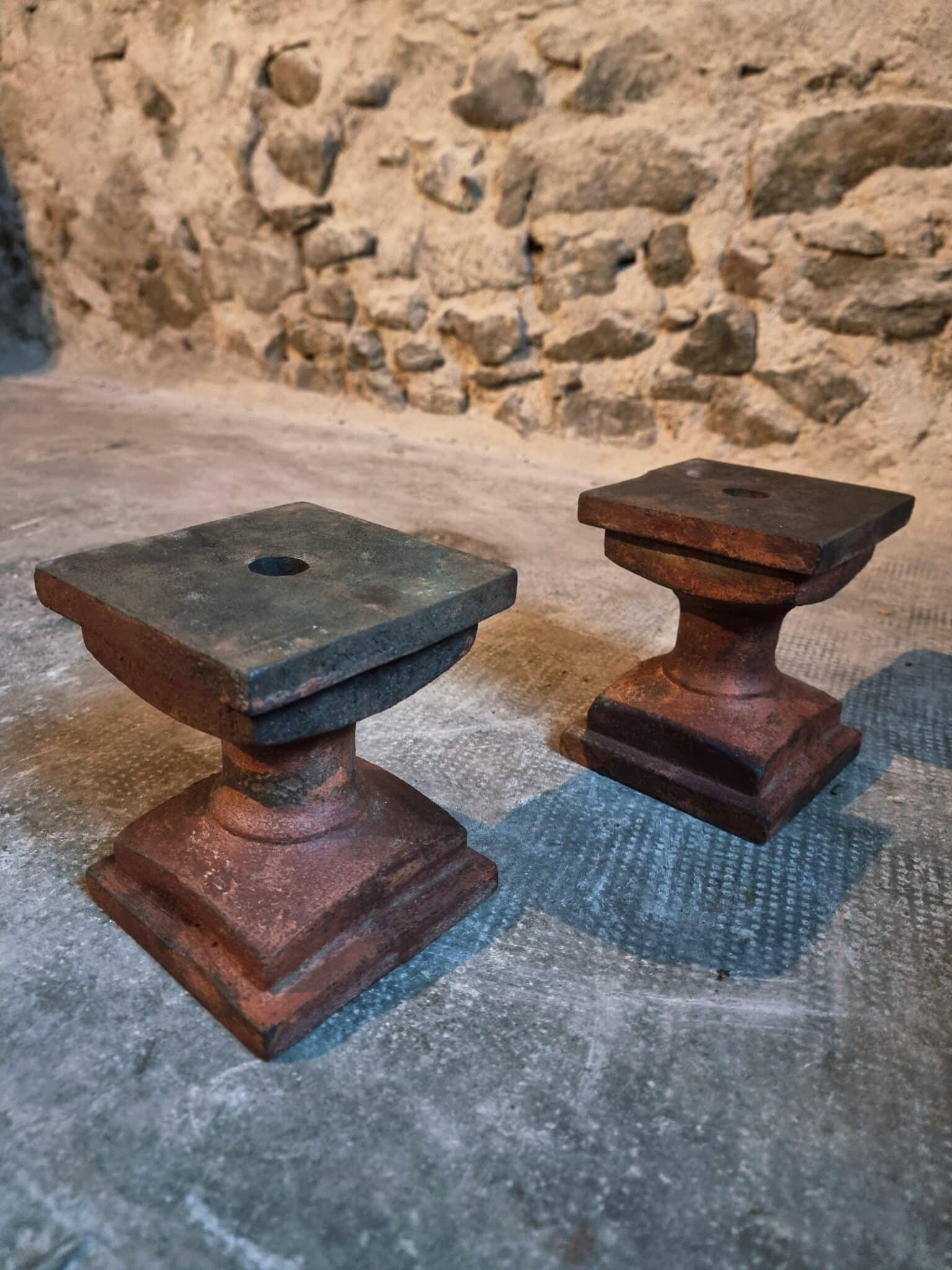 Antique Cast Iron Architectural Bases – Pair (Late 19th Early 20th ...