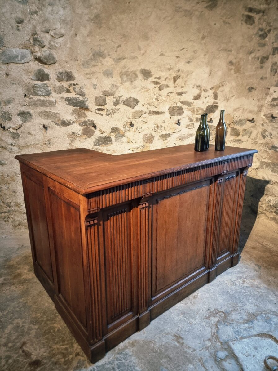 Antique French Oak Counter / Shop Counter (Early 1900s) - Bellepast ...